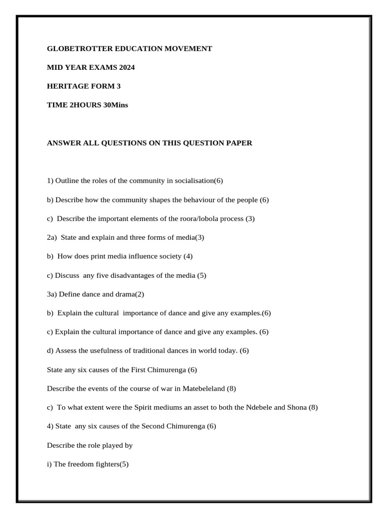 heritage form 3 ed | PDF