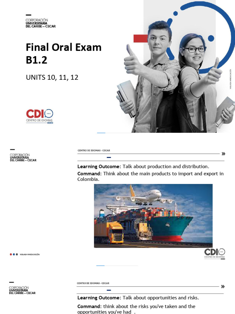 Final Oral Exam: Units 10-12 Overview | PDF