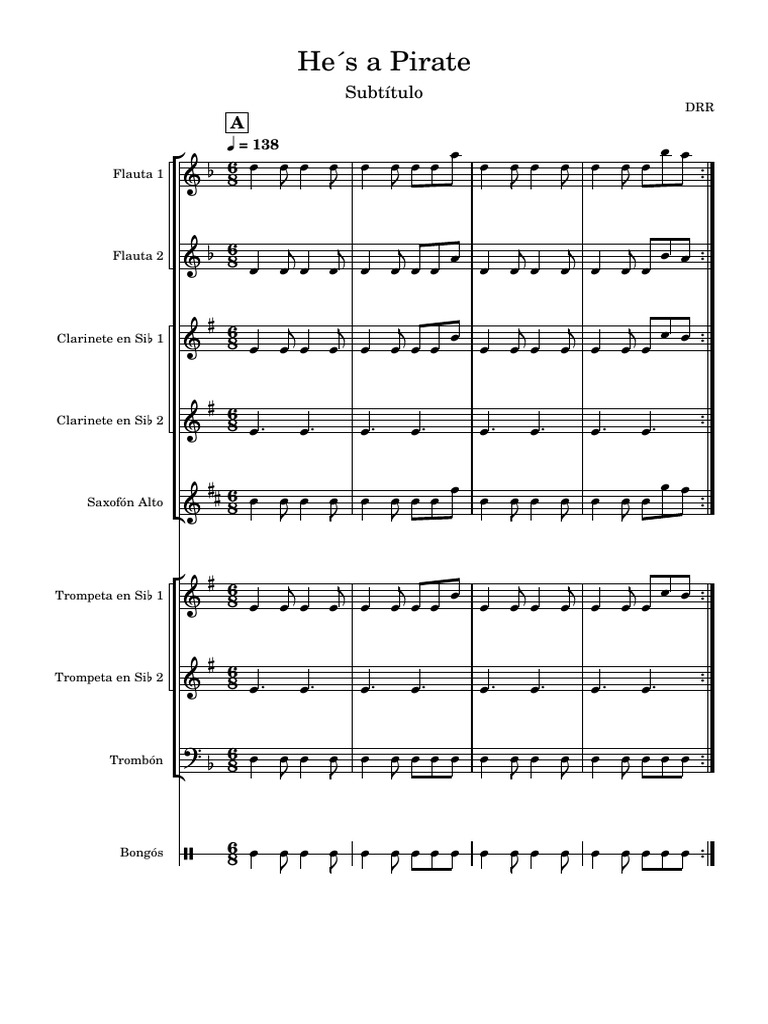 He´s a Pirate | PDF