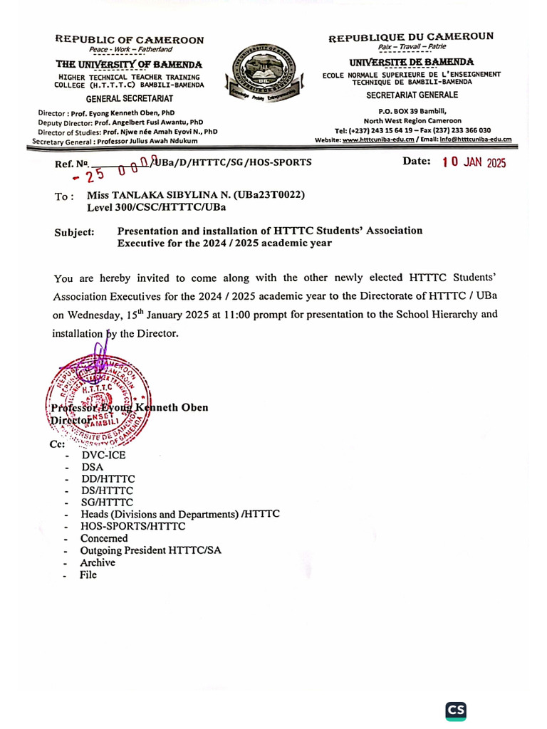 Presentation and Instalation of Students Exco | PDF