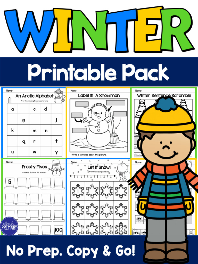 Winter Themed Math & Literacy Printables | PDF | Phonics | Linguistics