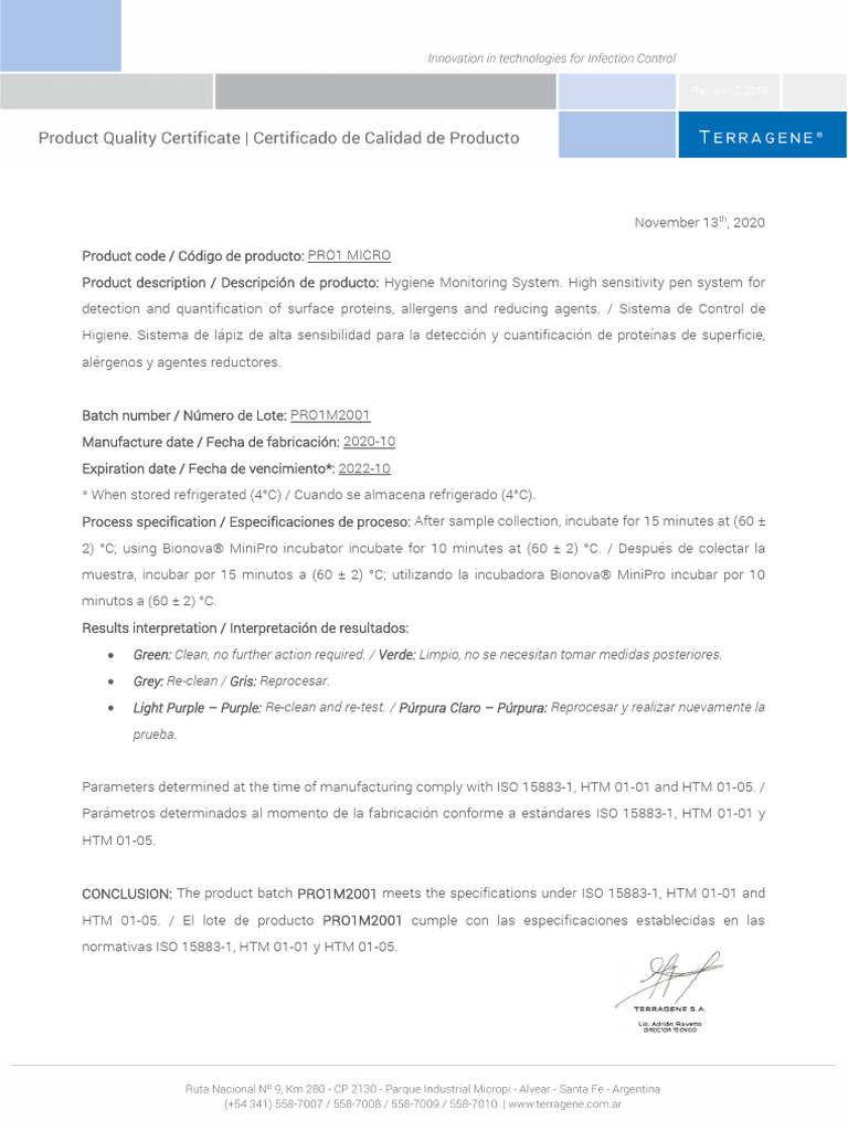 Coa Pro1 Micro.04 - Pro1m2001 | PDF
