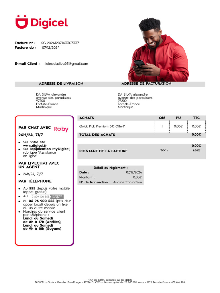 Facture Digicel | PDF