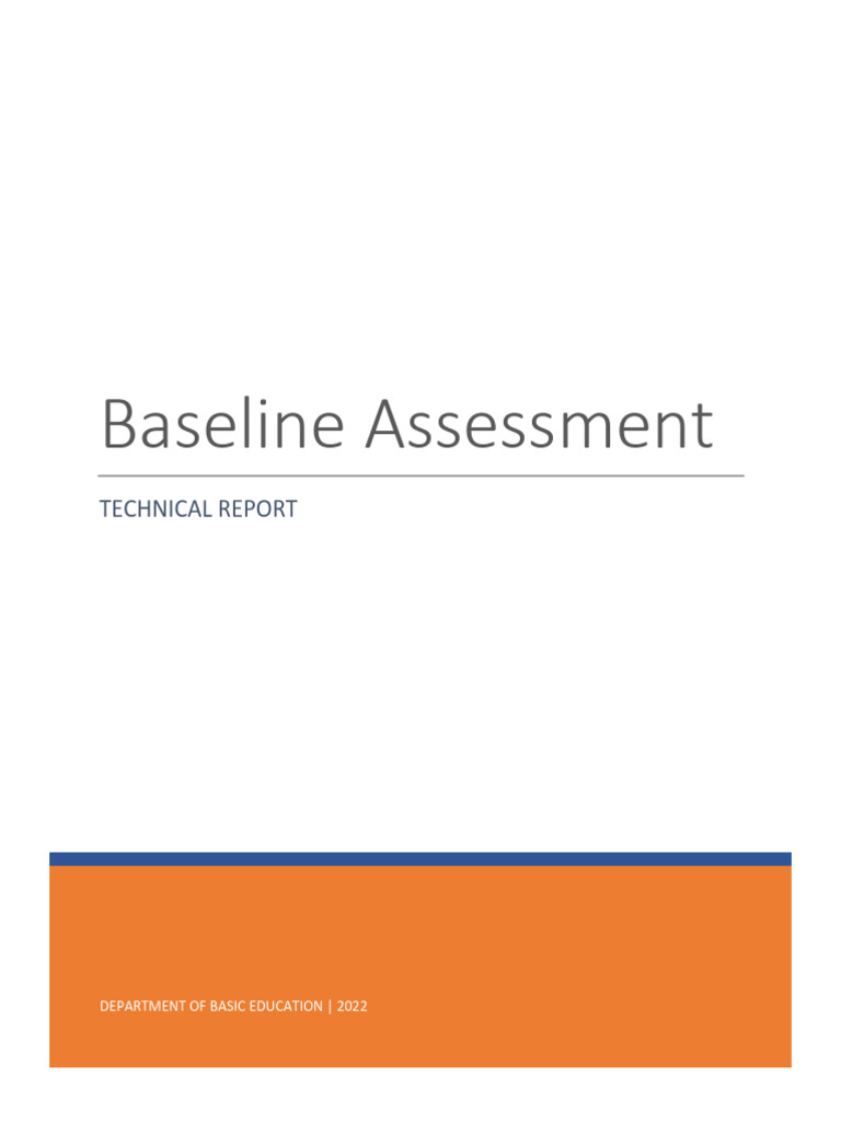 Baseline Assessment Report. 2022 1 (1) | PDF | Sampling (Statistics ...