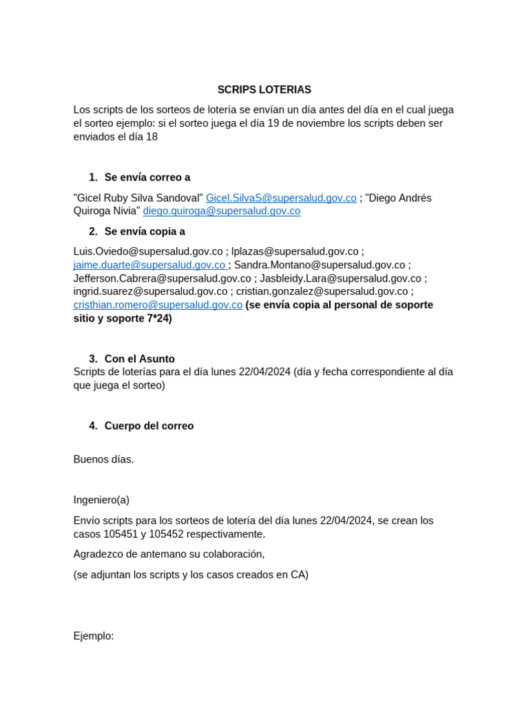 Scrips Loterias | PDF | Lotería