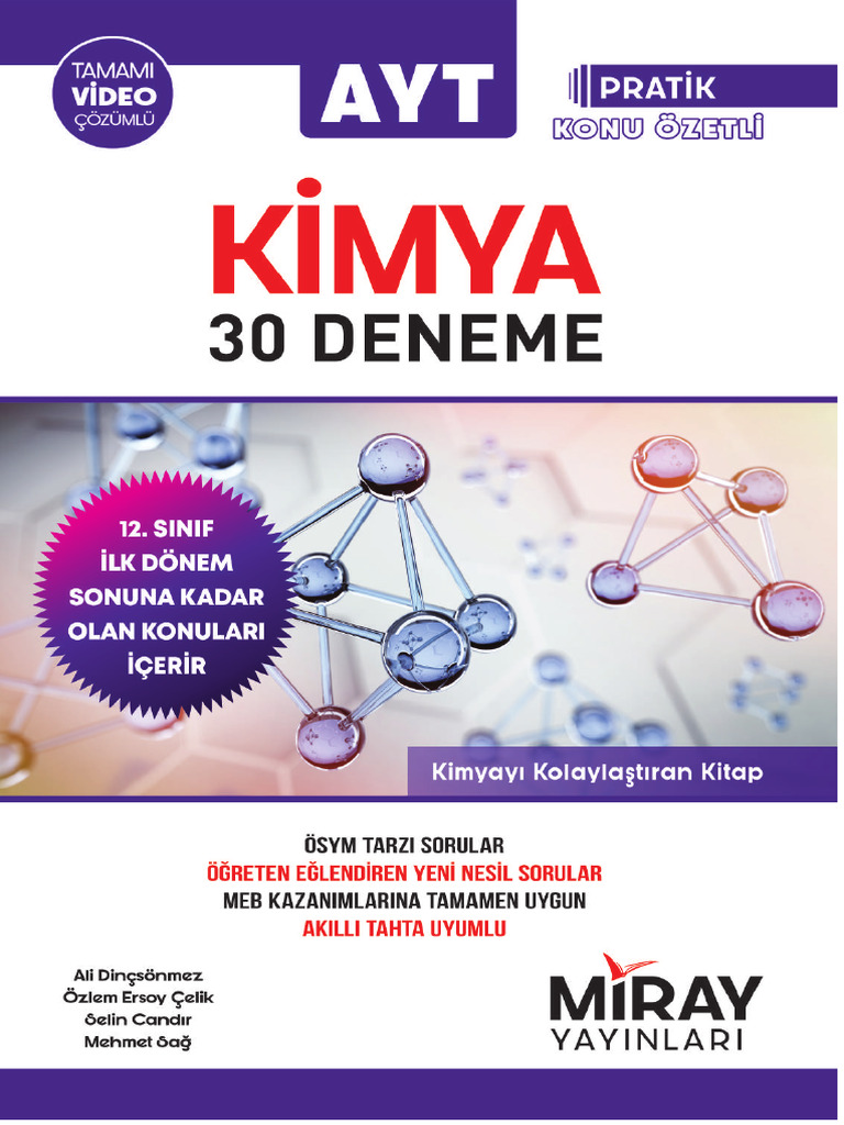 Miray Yayıncılık Ayt Kimya Konu Özetleri | PDF