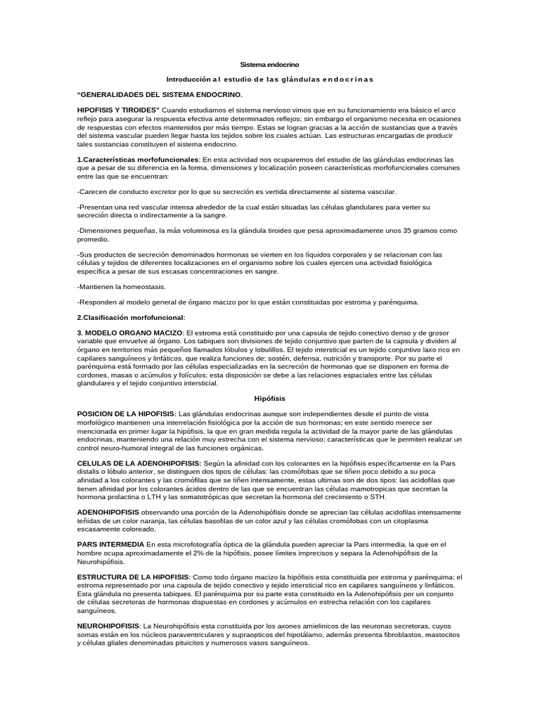 Morfo 3 tema 6 | PDF | Glándula pituitaria | Tiroides
