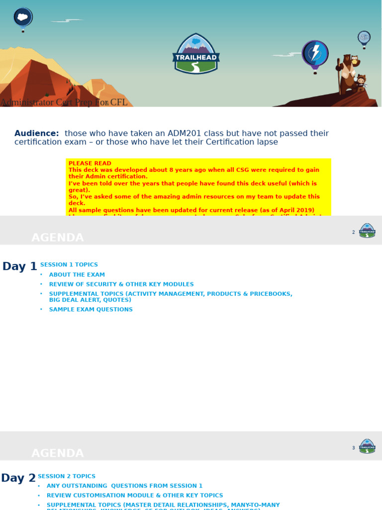 Admin Cert Exam Prep Slides | PDF | Mobile App | Login