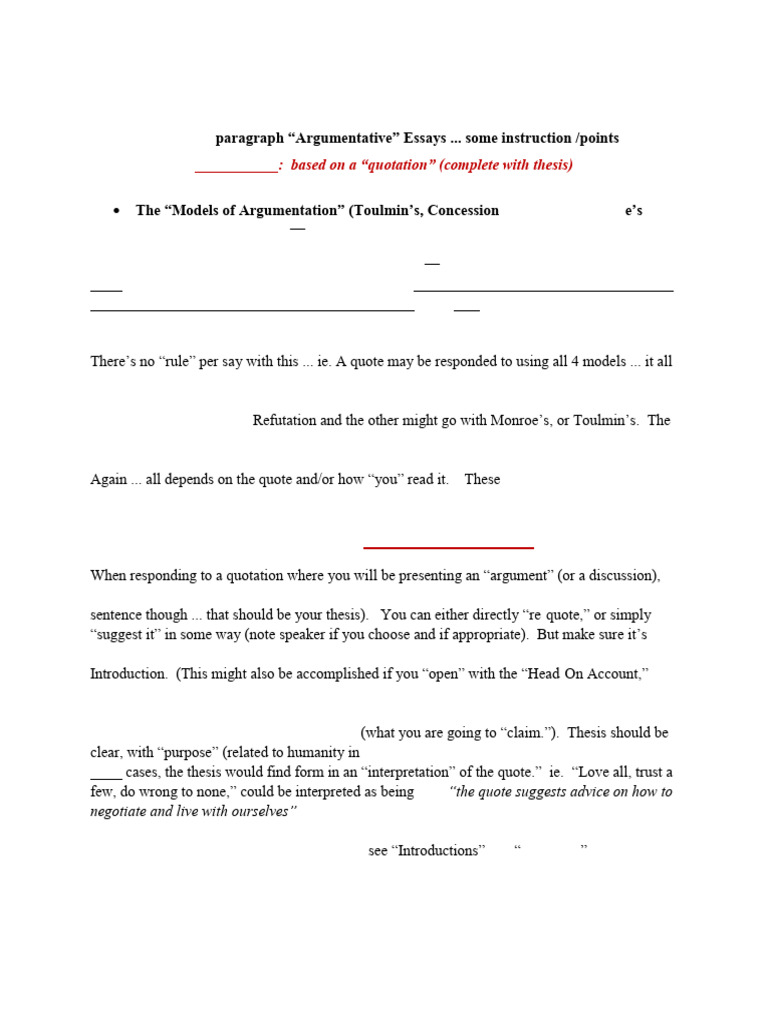 1.writing Argumentative Essays-2 | PDF | Essays | Thesis