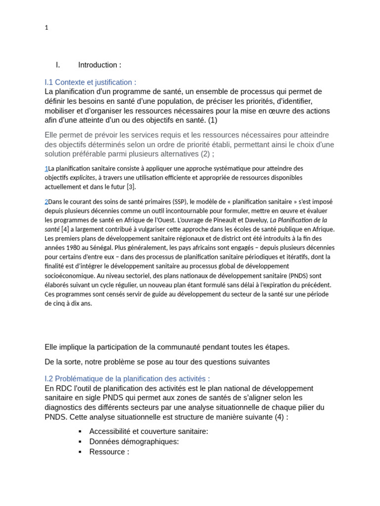 Planification sanitaire en Afrique de l'Ouest | PDF | Planification ...
