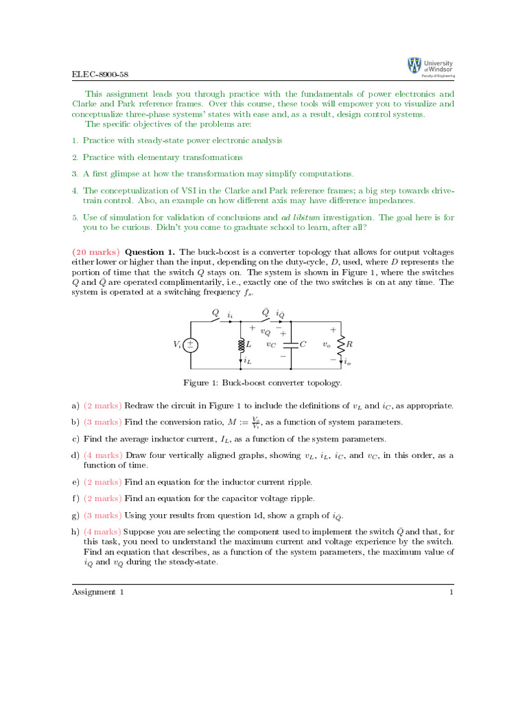Assignment 1 | PDF | Power Electronics | Electrical Engineering