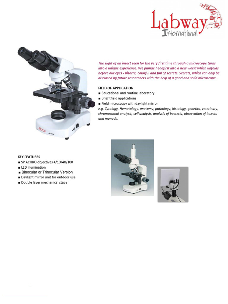 LabWay Microscopes Catalog 2023 | PDF | Microscope | Microscopy