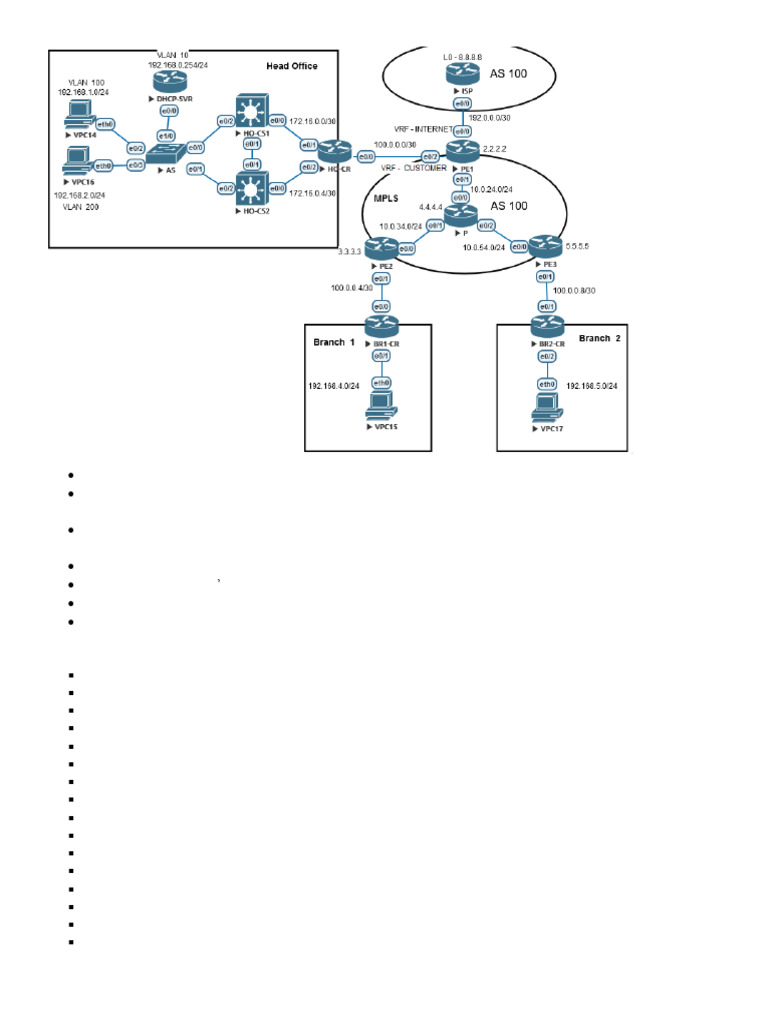 IPSec Tunnel Over MPLS Backbone Network | PDF