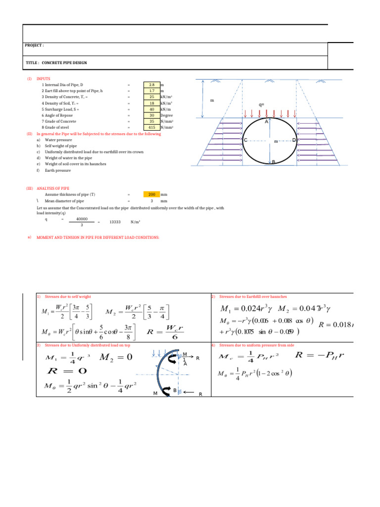 Pipe Design VBA - MNG | PDF | Pipe (Fluid Conveyance) | Stress (Mechanics)