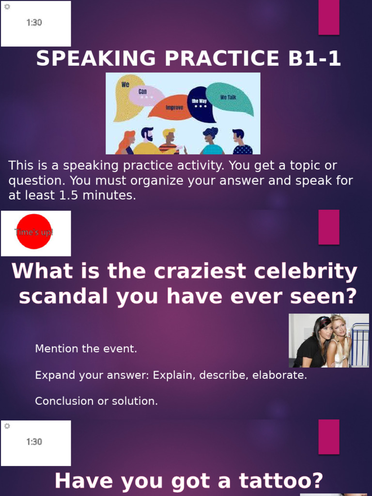 Speaking Practice B1 Test 1 | PDF