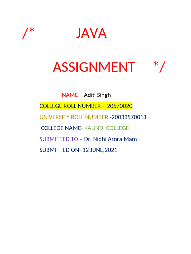 Java Practical File Ques 1-7 | PDF | Method (Computer Programming) | Constructor (Object ...