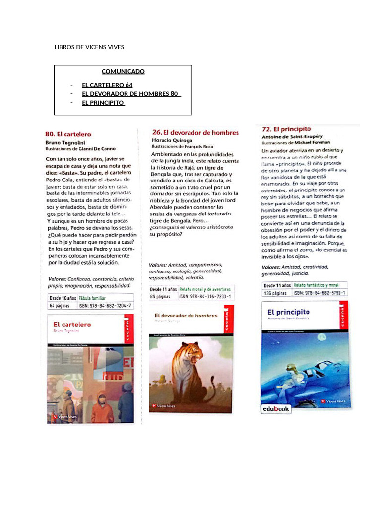 Libros de Vicens Vives y San Marcos | PDF