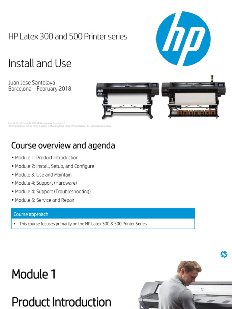 Latex 300 500-Install Use Mod1 Product Introduction | PDF | Printer ...