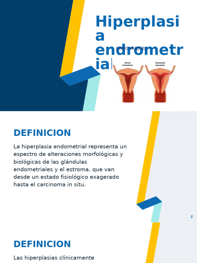 Hiperplasia Endometrial: Definición y Tratamiento | PDF | Útero | Cáncer