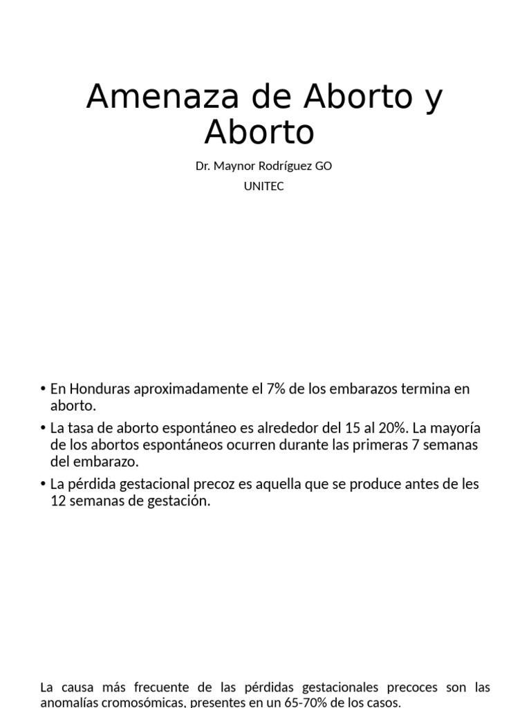 amenaza de aborto y aborto | PDF | El embarazo | Aborto