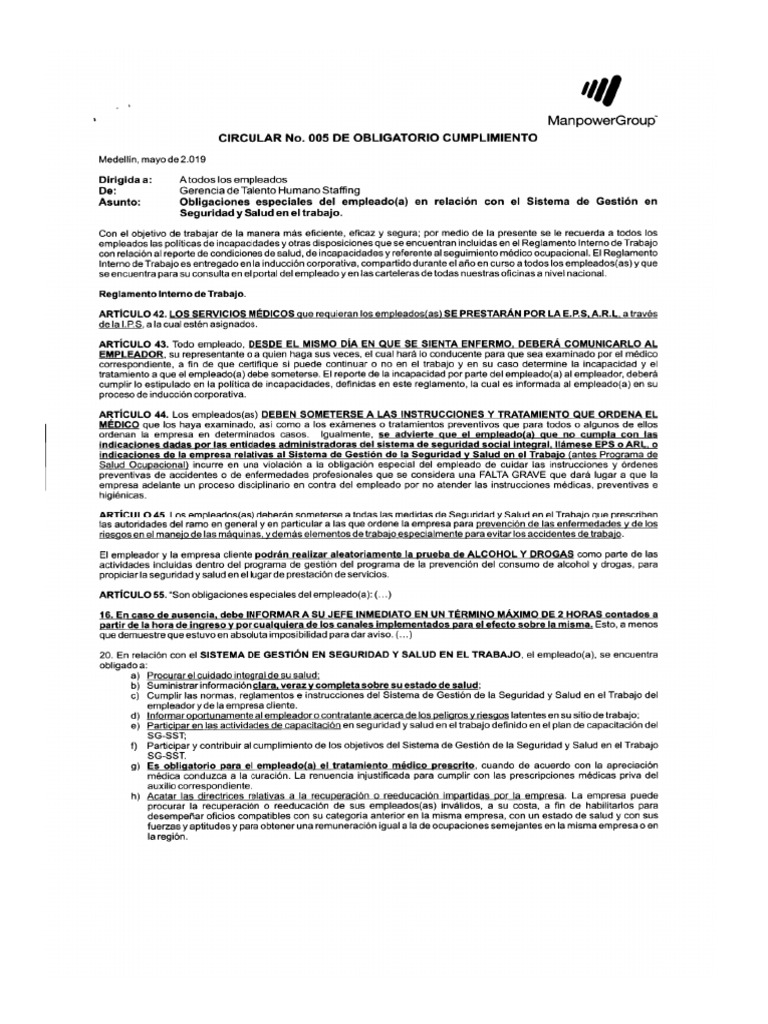 Circular 005 | PDF