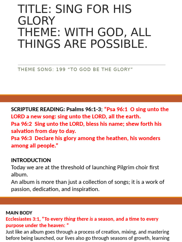 Sermon Music Today | PDF