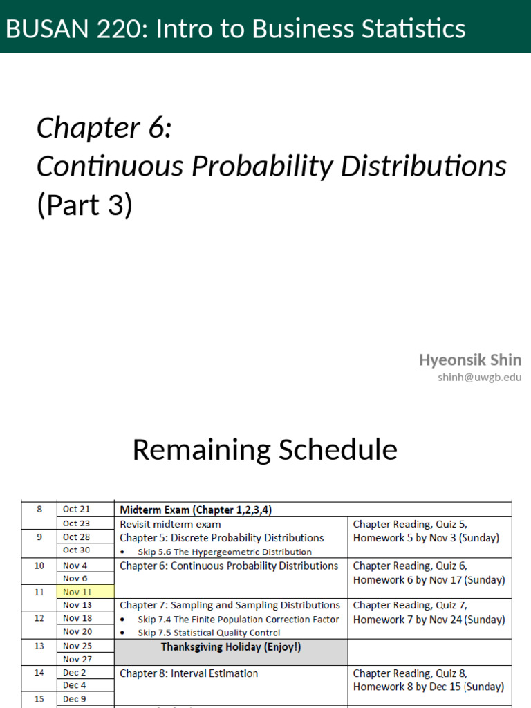 06 Continuous Probability Distributions - Part 3 | PDF | Probability ...