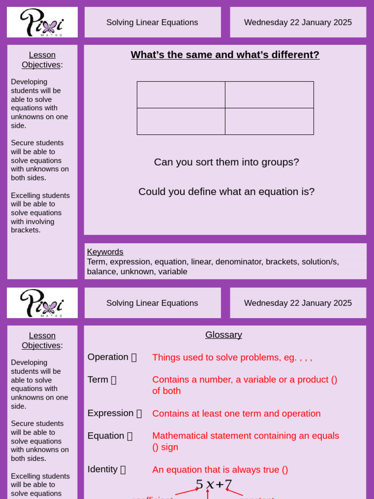 Solving Linear Equations Pixippt Pdf Equations System Of Linear 8773