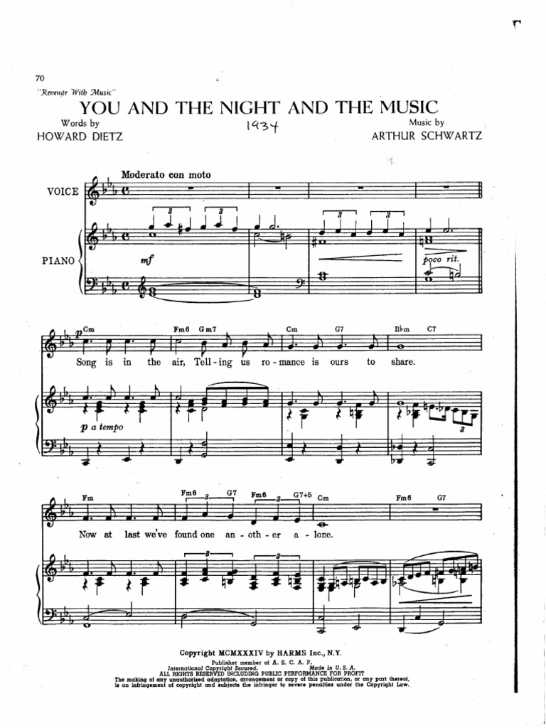 You and The Night and The Music | PDF