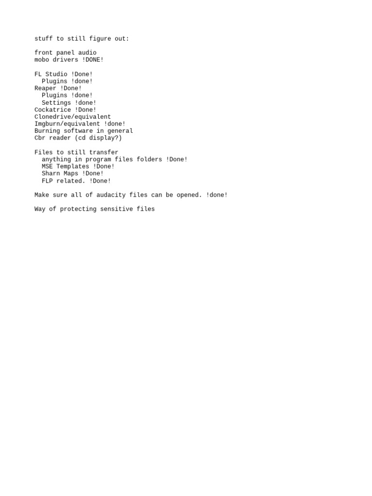 Audio Setup and File Management Tasks | PDF