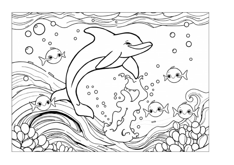Coloring Dolphins 45769 | PDF