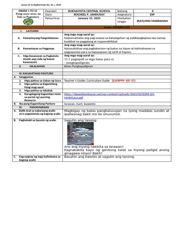 DLL-ESP-Q3-Jan 15 | PDF