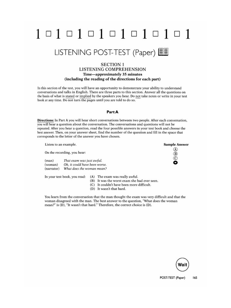 Listening Post Test | PDF