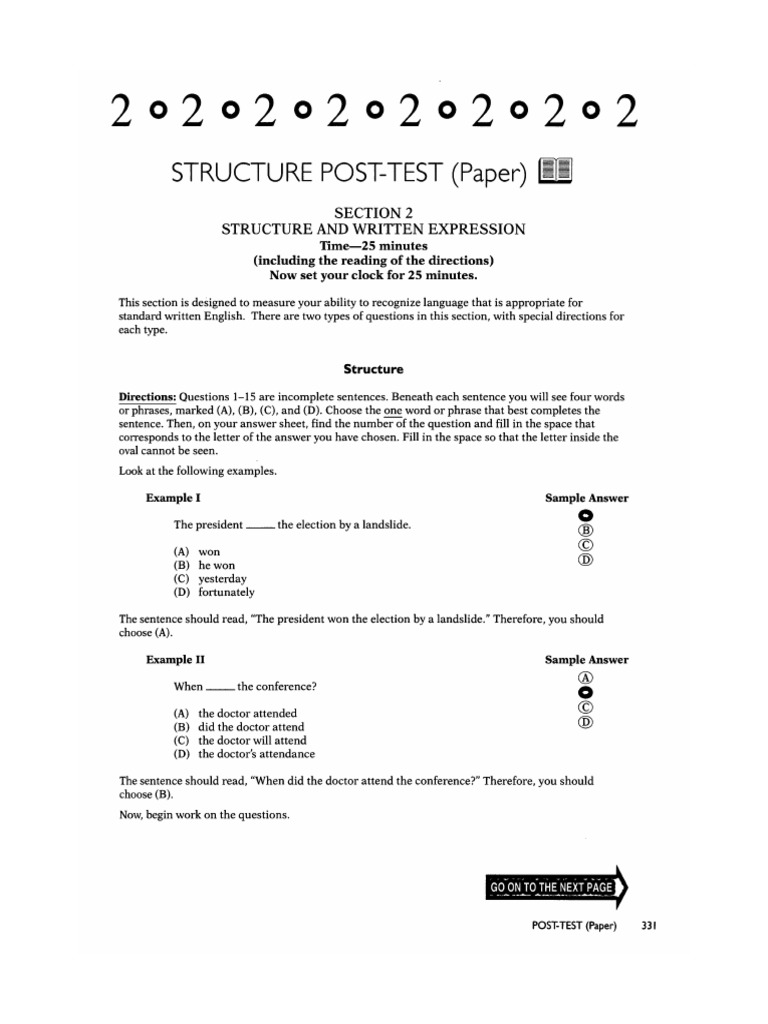 Structure Post-Test | PDF