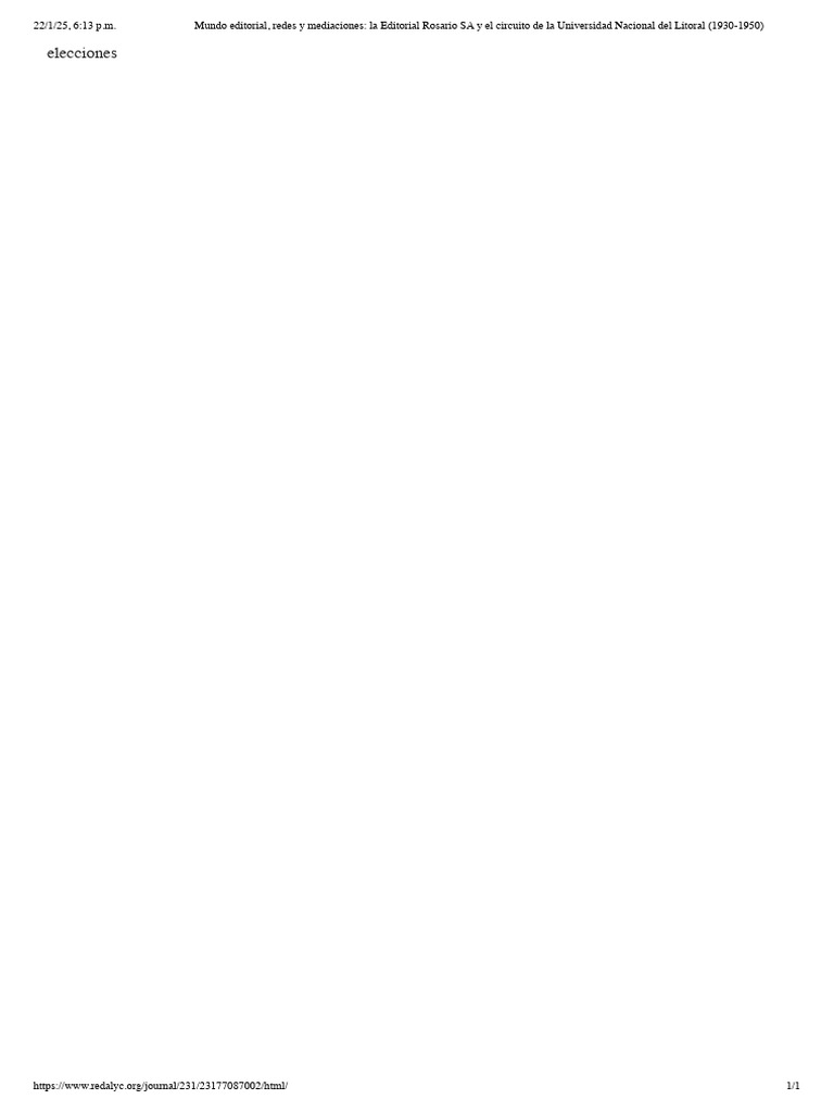 Mundo Editorial, Redes y Mediaciones_ La Editorial Rosario SA y El ...