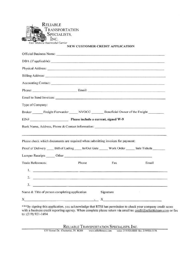 Customer Packet and W9 | PDF