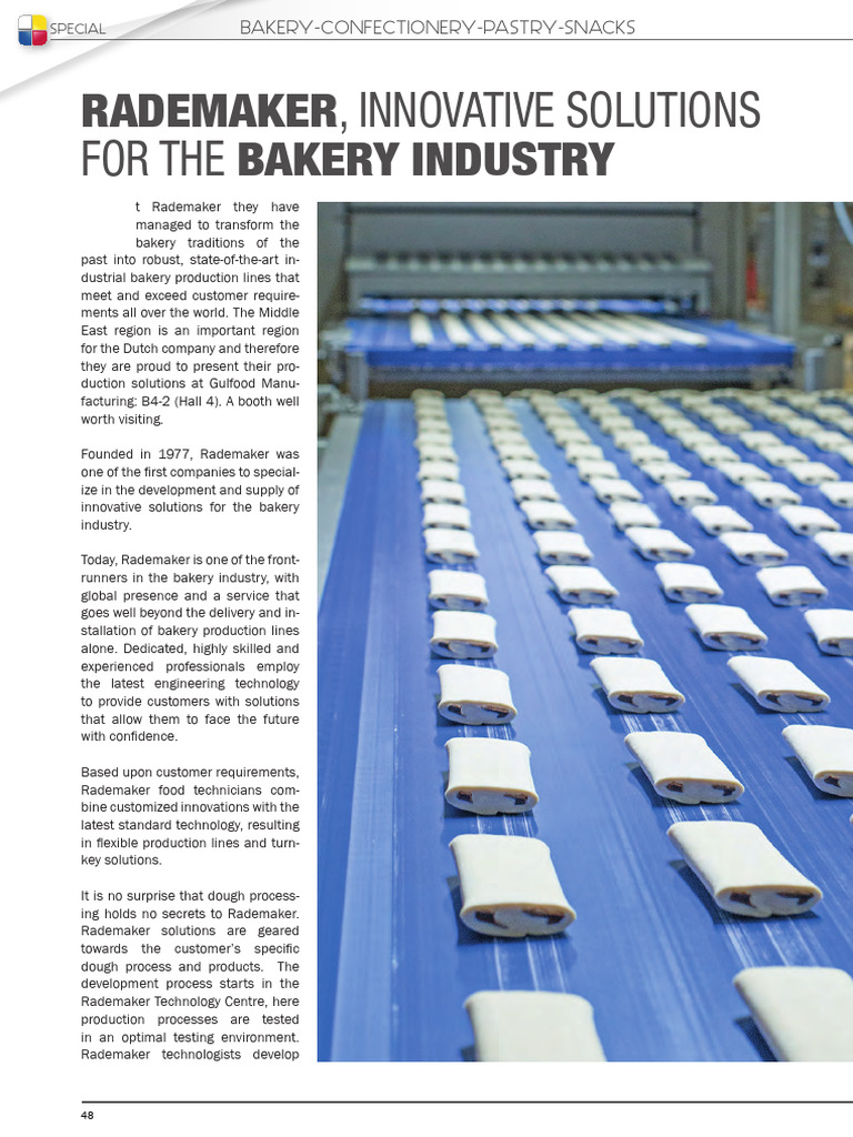 Rademaker, Innovative Solutions Afor The Bakery Industry | PDF | Baked ...