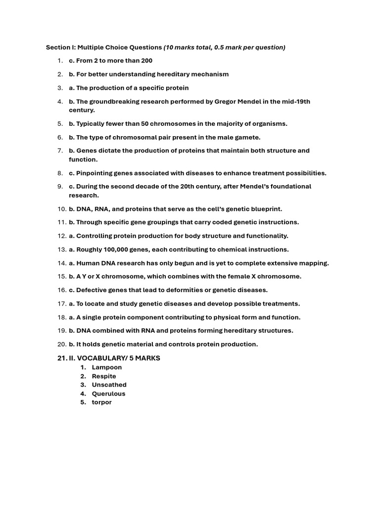 2024-2025 Term 1 ESP Reading and Vocabulary Answer Keys | PDF