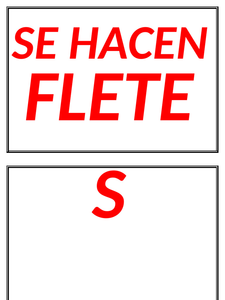 Se Hacen Fletes | PDF