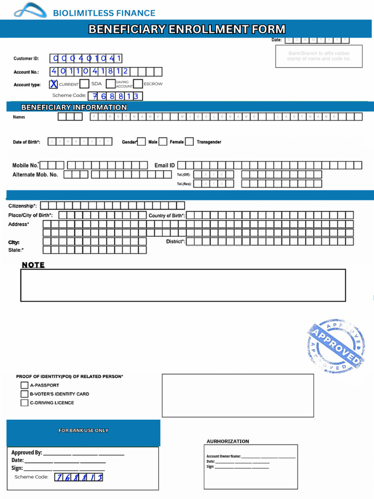Beneficiary Enrollment Form - PDF - 20241226 - 114309 - 0000 | PDF