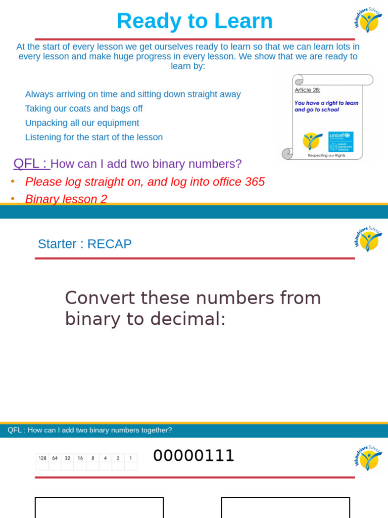 Lesson 2 - Binary Additions | PDF | Central Processing Unit | Theory Of Computation