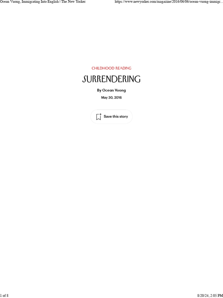 Immigrating Into English | PDF