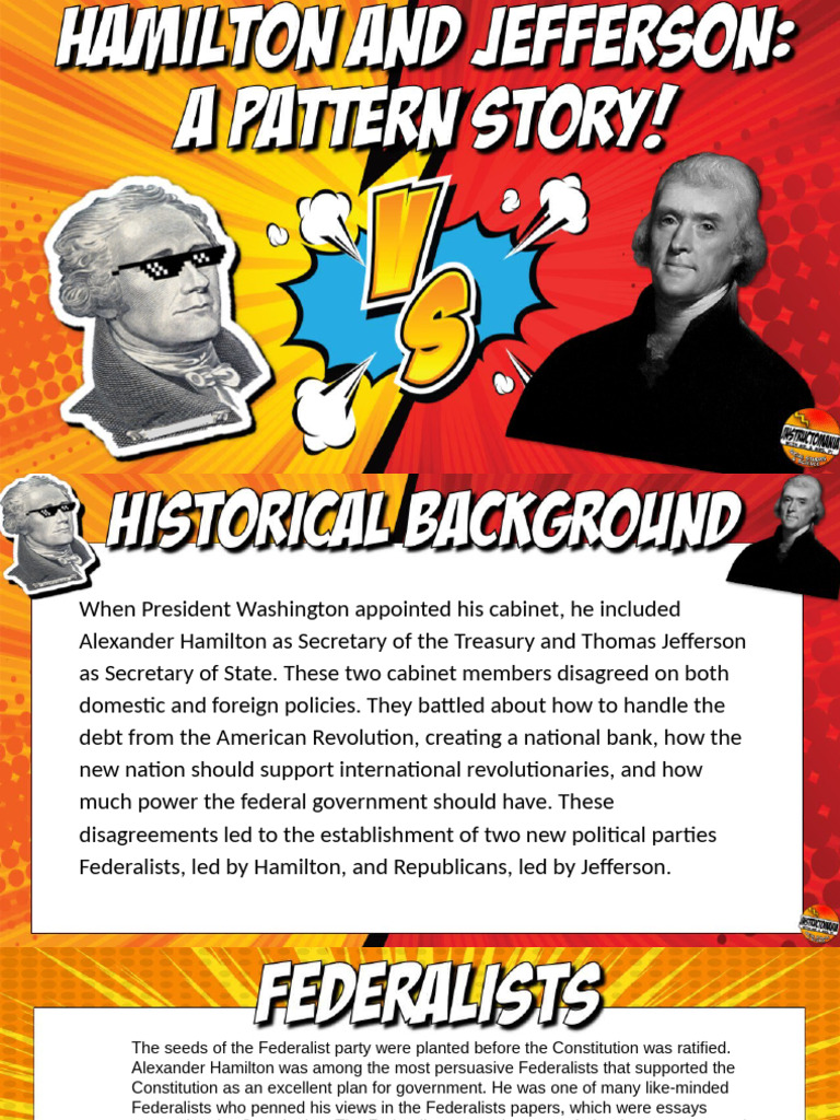 Hamilton and Jefferson Pattern Story | PDF | Federalist Party ...