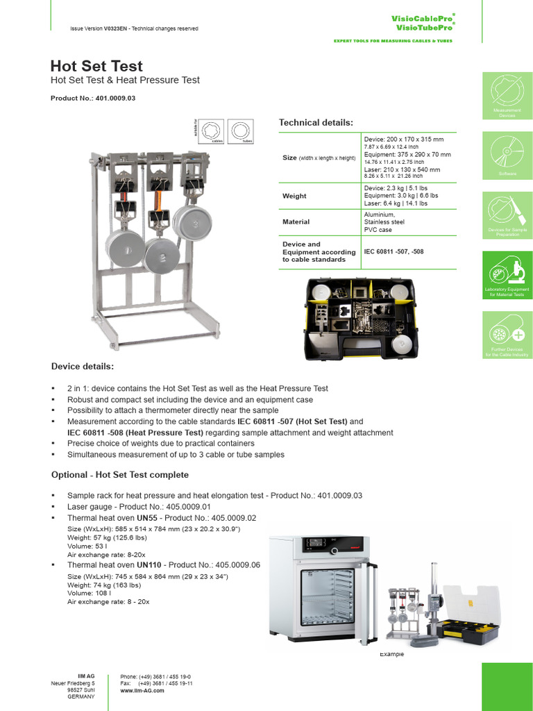Hot Set & Heat Pressure Test Device | PDF | Applied And ...