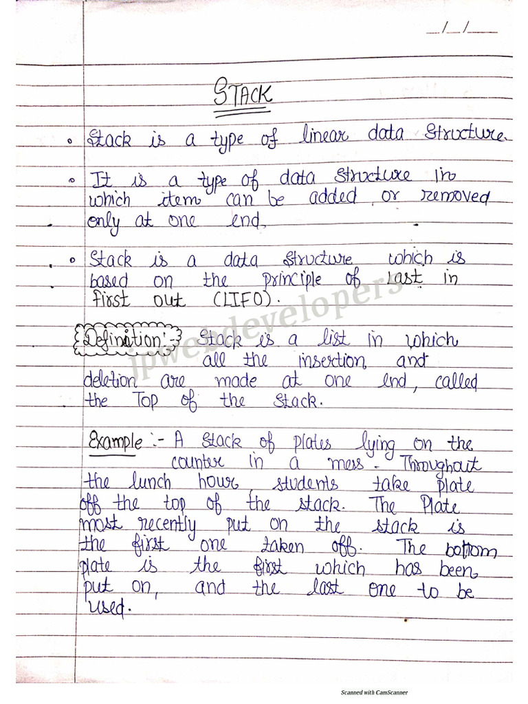 Stack in Data Structure | PDF