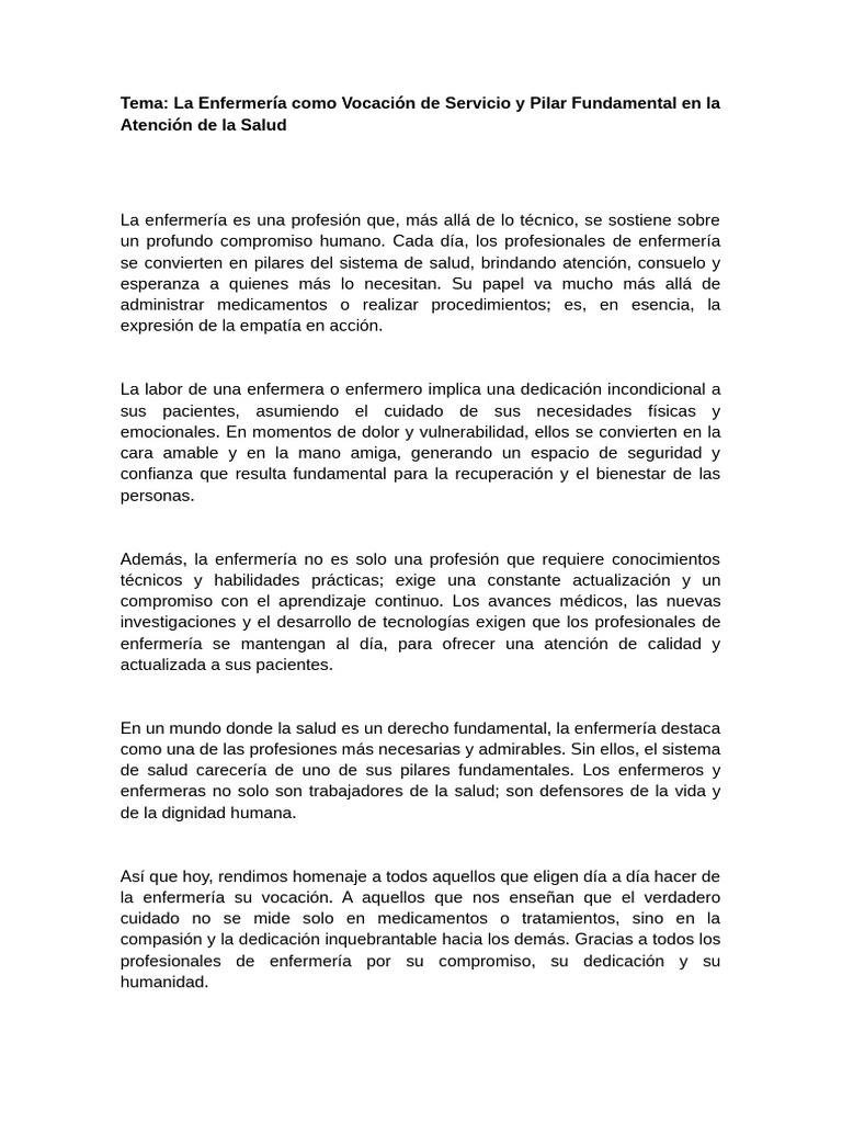 Discurso Enf | PDF