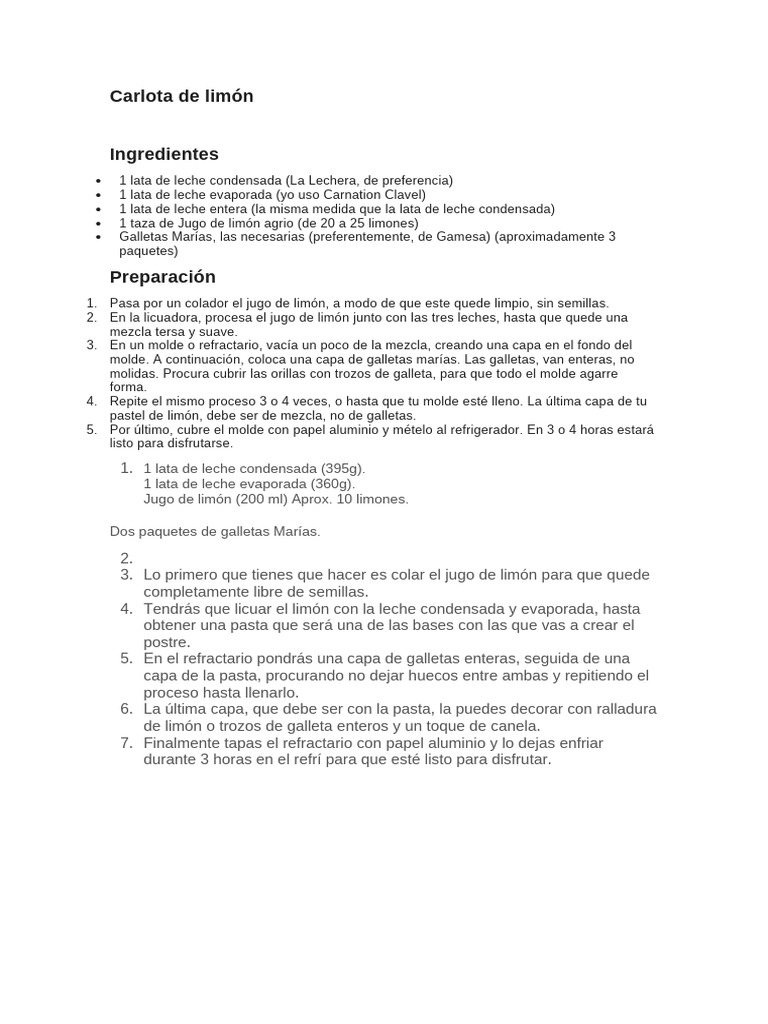 Ingredientes | PDF