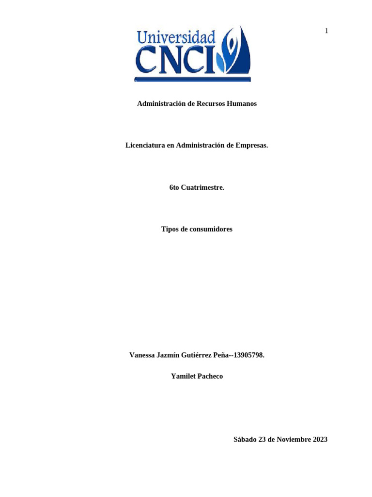 Tipos de Consumidores | PDF | Los consumidores | Marketing