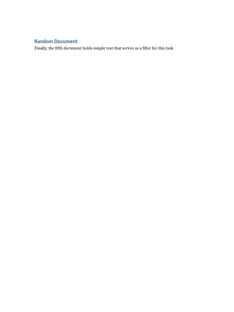 Simple Text Filler Document | PDF