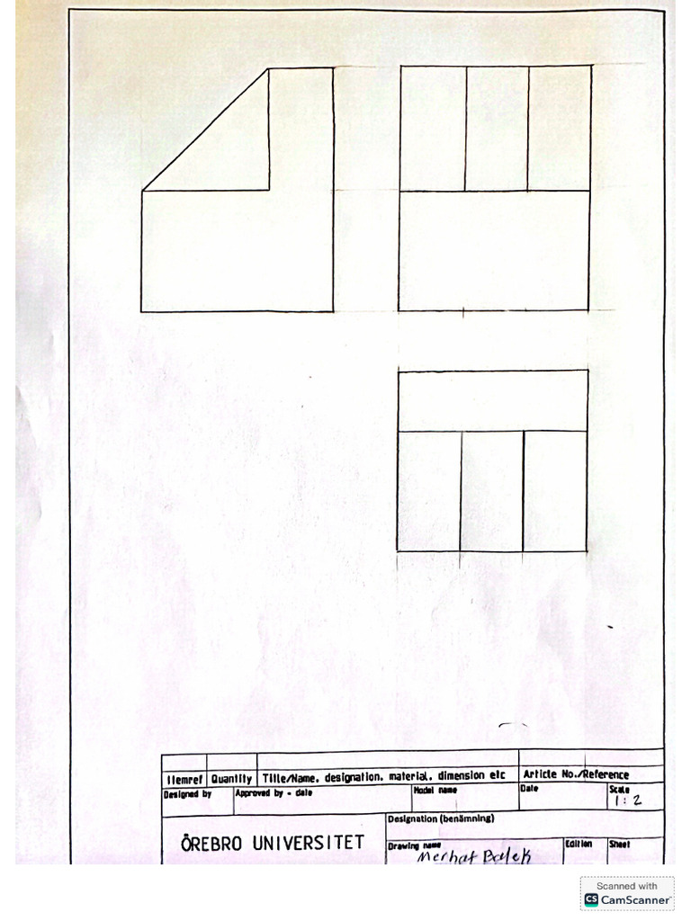 Ritning På Solidmodelering | PDF